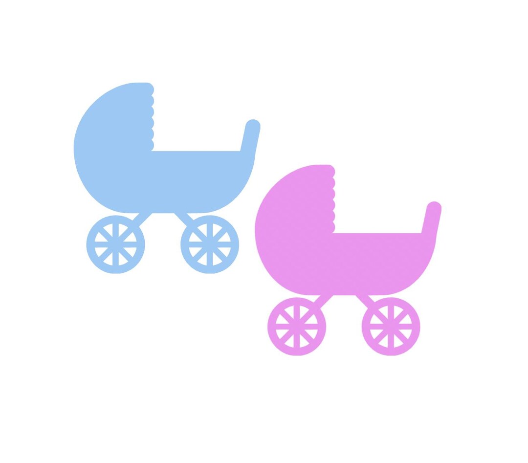 Paper Baby Stroller Cut Outs - Paper Baby Carriage Shape, Baby Carriage ...