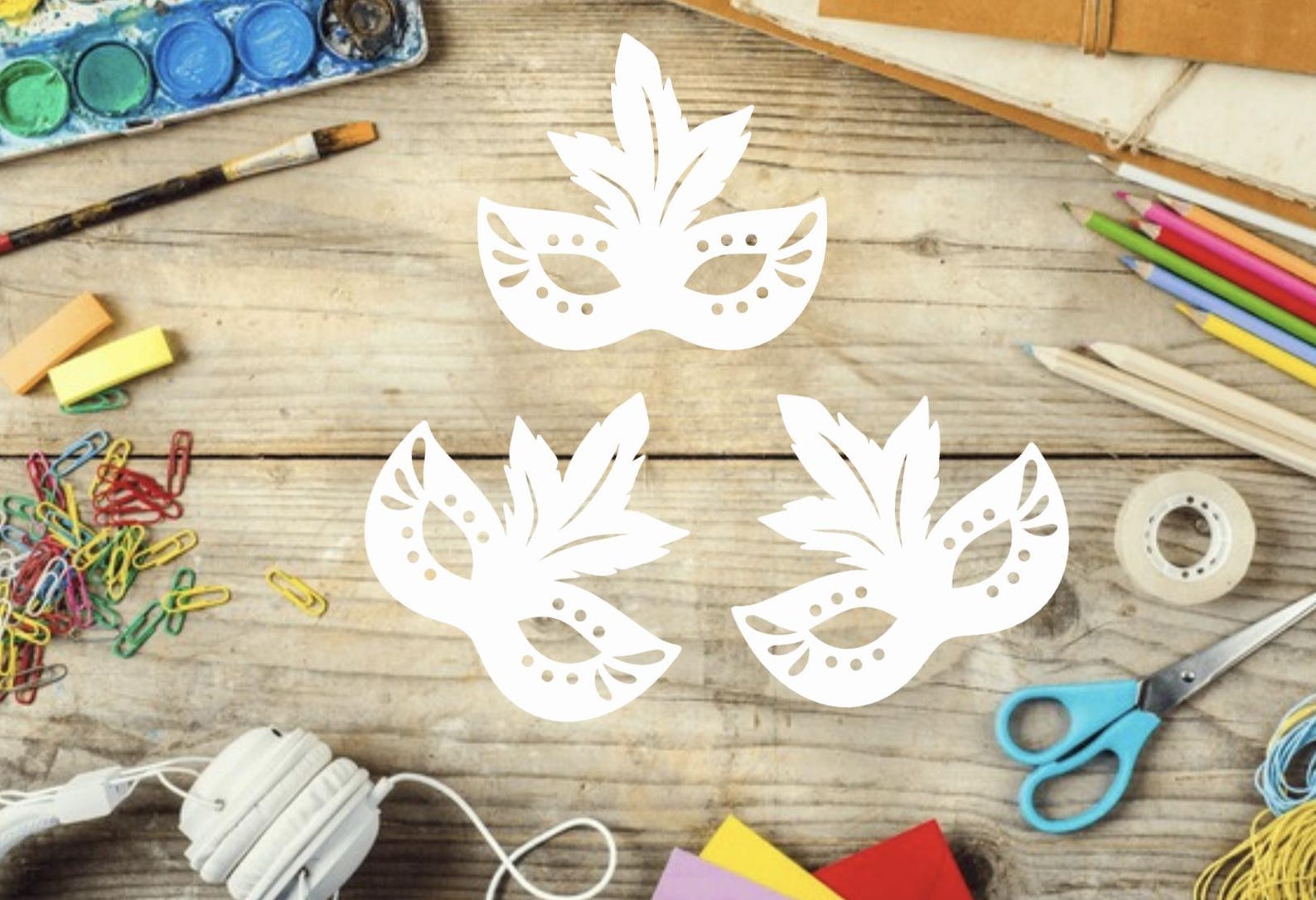 Mardi Gras Mask Cut Outs - Paper Carnival Mask, Mardi Gras Die Cuts ...