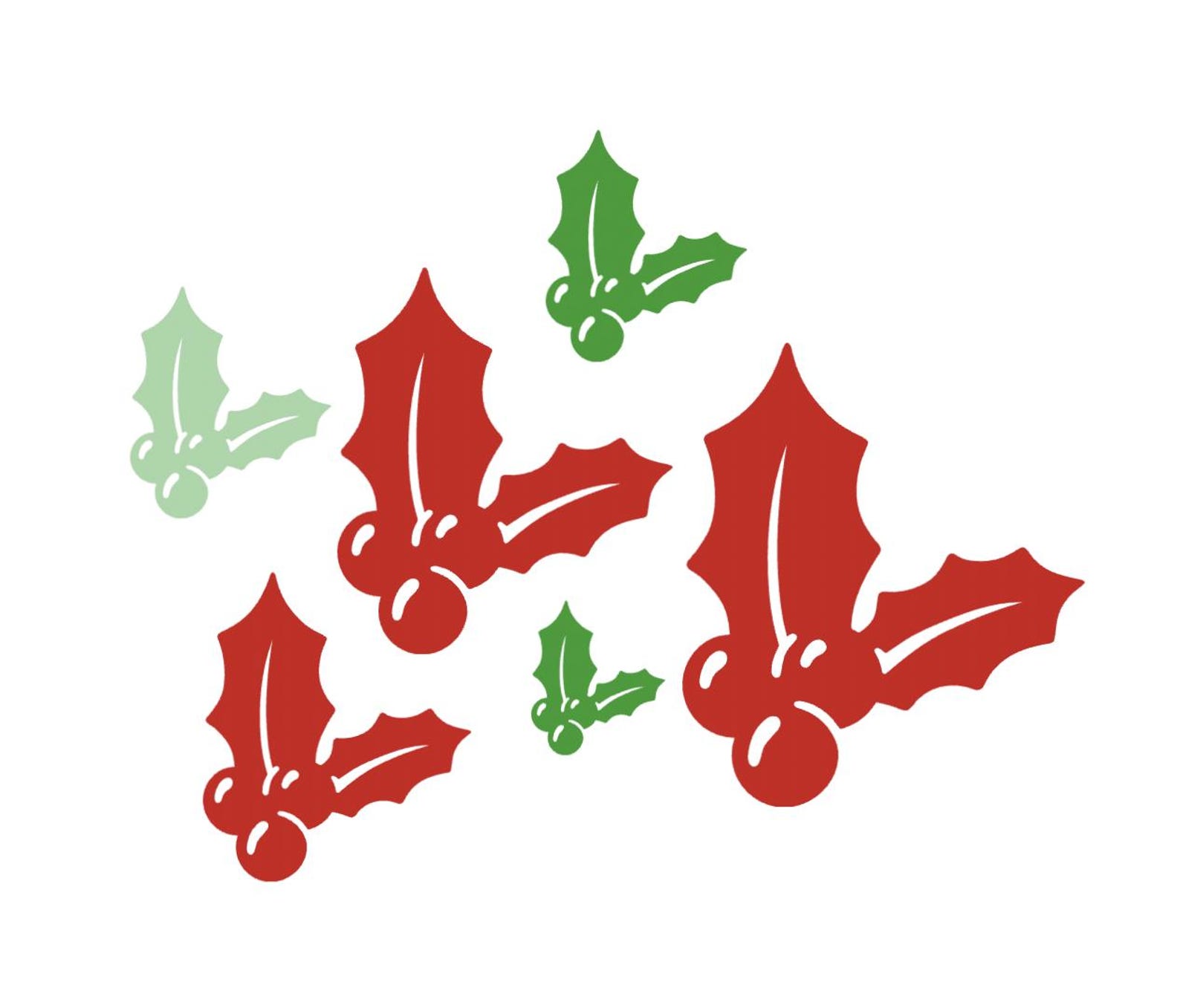 Holly and Berry Paper Cut Outs - Holly and Berry Cardstock for ...