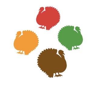 Turkey Cut Outs - Paper Turkey, Thanksgiving Decor, Thanksgiving Day ...
