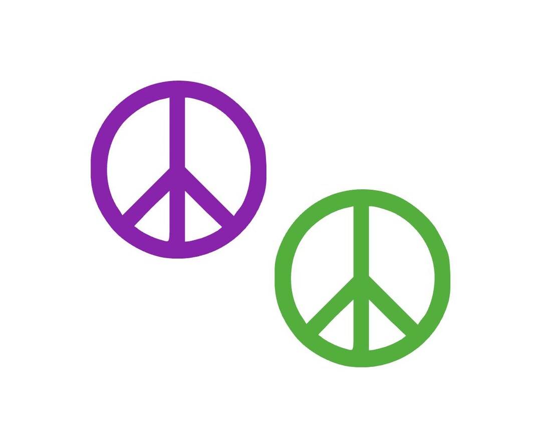 Paper Peace Sign Cut Outs - Peace Sign Shapes, Peace Sign Decor, Paper ...