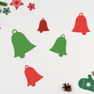 Paper Bell Cutouts - Paper Bell Dye Cuts, Christmas Bell Shapes, Paper ...