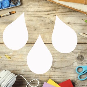 Rain Drop Cut Outs - Rain Decor, Rain Drop Die Cuts, Paper Rain Drop ...