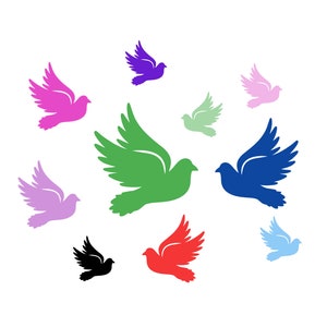 Dove Paper Cut Outs – Paper Doves, Dove Die Cuts for Scrapbooking ...