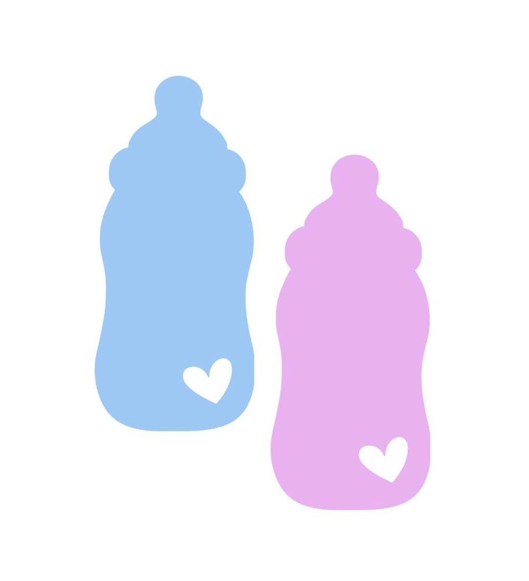 Paper Baby Bottle Cut Outs - Baby Shower Baby Bottle Decor, Baby Bottle ...