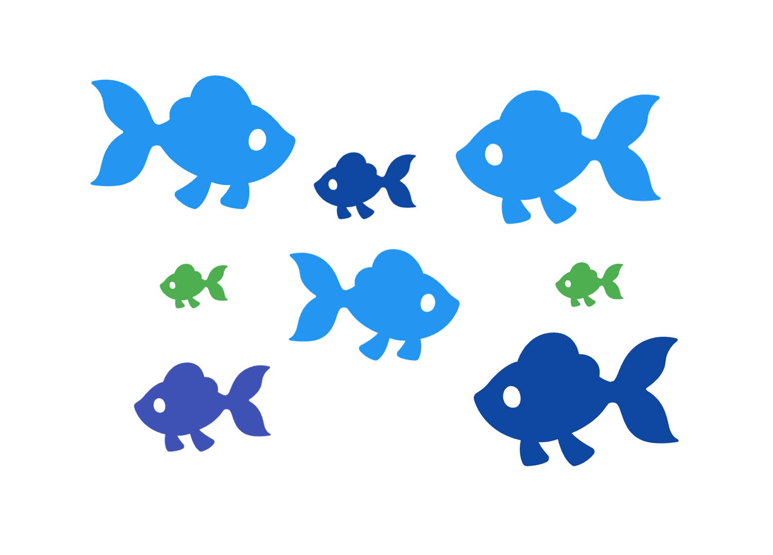 Cute Fish Paper Cut Outs - Paper Fish Shape, Cute Fish Die Cuts, Fish ...