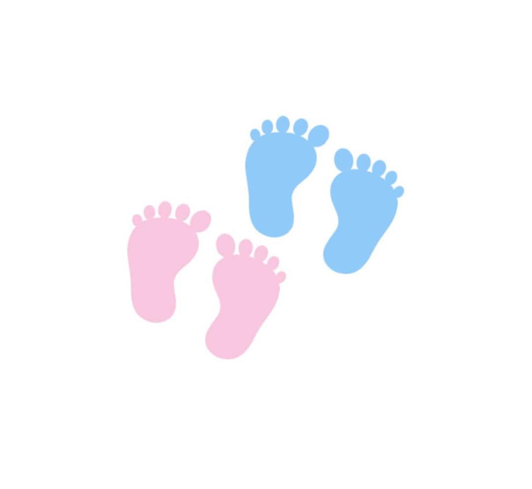 Baby Feet Die Cuts – Paper Cutouts for Baby Shower, Gender Reveal ...