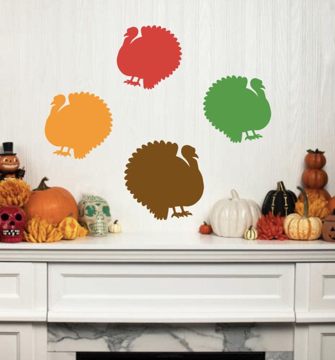 Turkey Cut Outs - Paper Turkey, Thanksgiving Decor, Thanksgiving Day ...