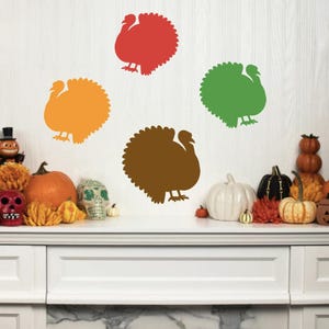 Turkey Cut Outs - Paper Turkey, Thanksgiving Decor, Thanksgiving Day ...
