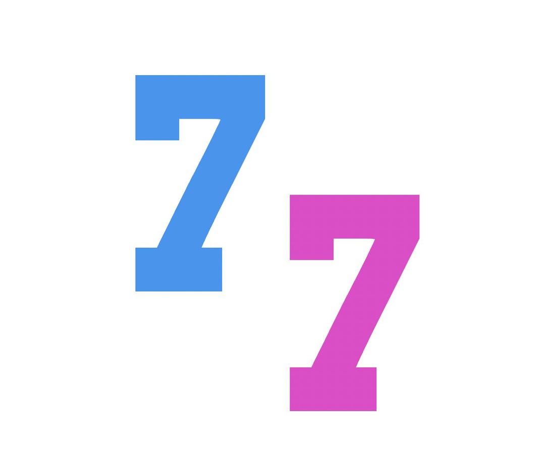 Paper Number 7 Cutouts - Paper Number 7 Die Cuts, Number 7 Paper Cut ...