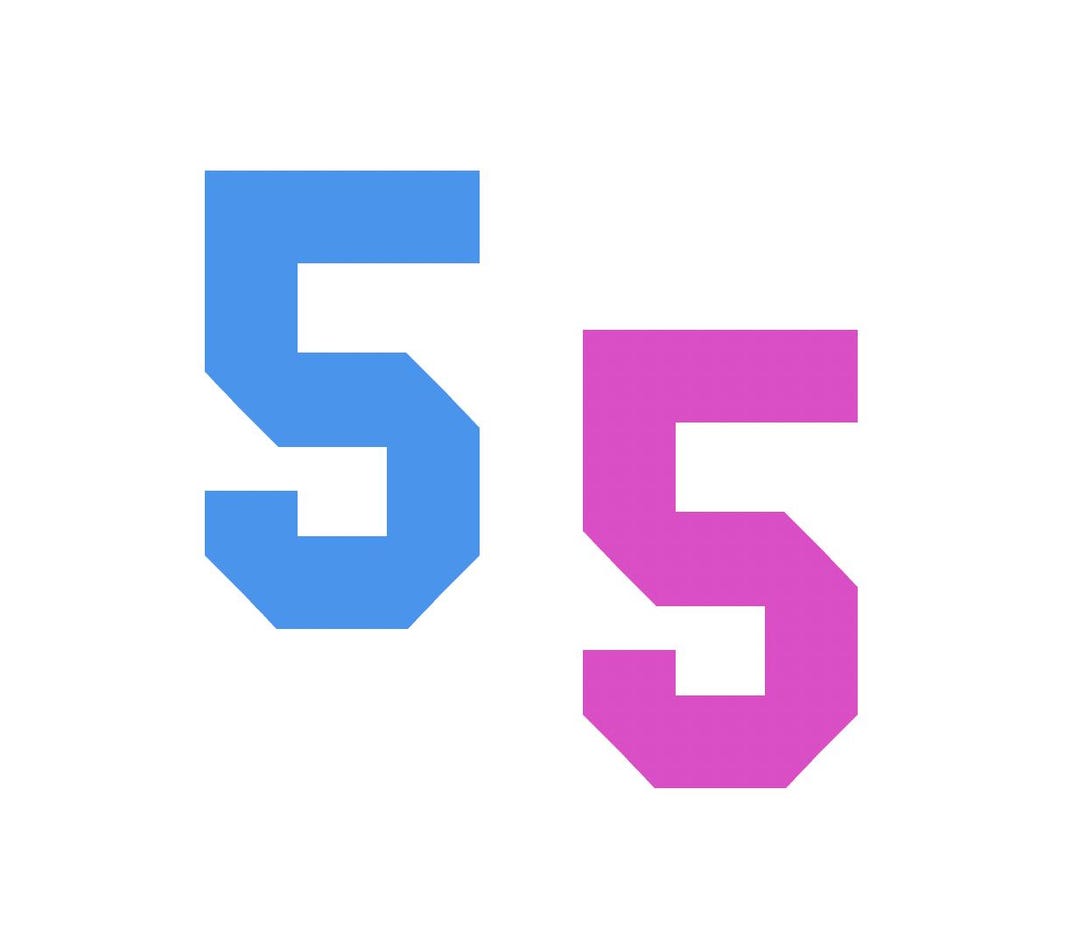 Paper Number 5 Cutouts - Paper Number 5 Dye Cuts, Number 5 Paper Cut ...