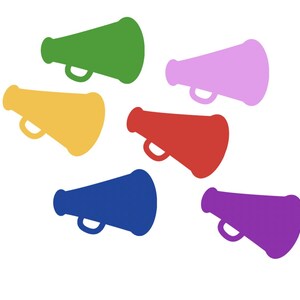 Paper Megaphone Cut Outs - Megaphone Shapes, Cheerleader Decor, Paper ...