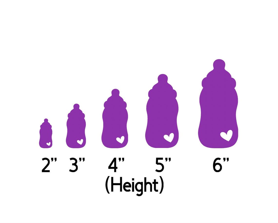 Paper Baby Bottle Cut Outs - Baby Shower Baby Bottle Decor, Baby Bottle ...