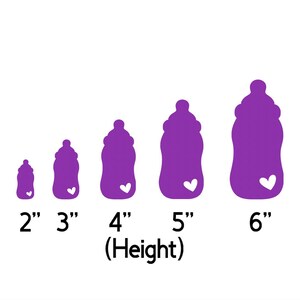 Paper Baby Bottle Cut Outs - Baby Shower Baby Bottle Decor, Baby Bottle ...