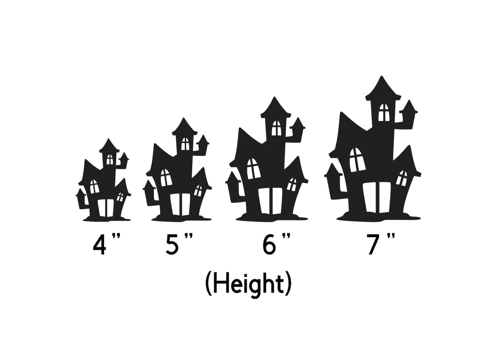 Haunted House Cut Outs - Paper Haunted House, Halloween Cutouts ...