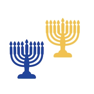 Paper Menorah Cut Outs - Hanukkah Menorah Decor, Menorah Die Cuts ...