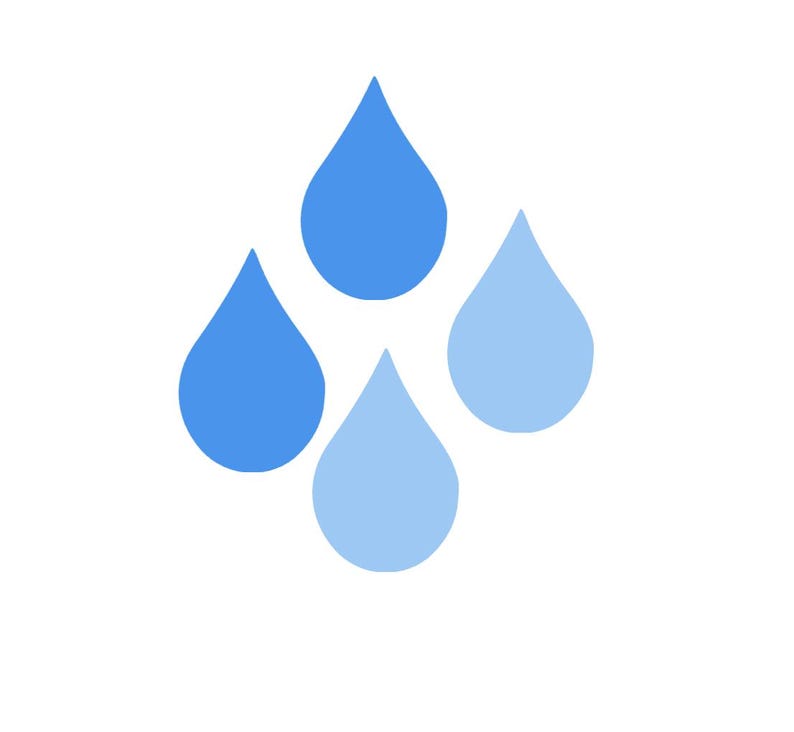 Rain Drop Cut Outs - Rain Decor, Rain Drop Die Cuts, Paper Rain Drop ...