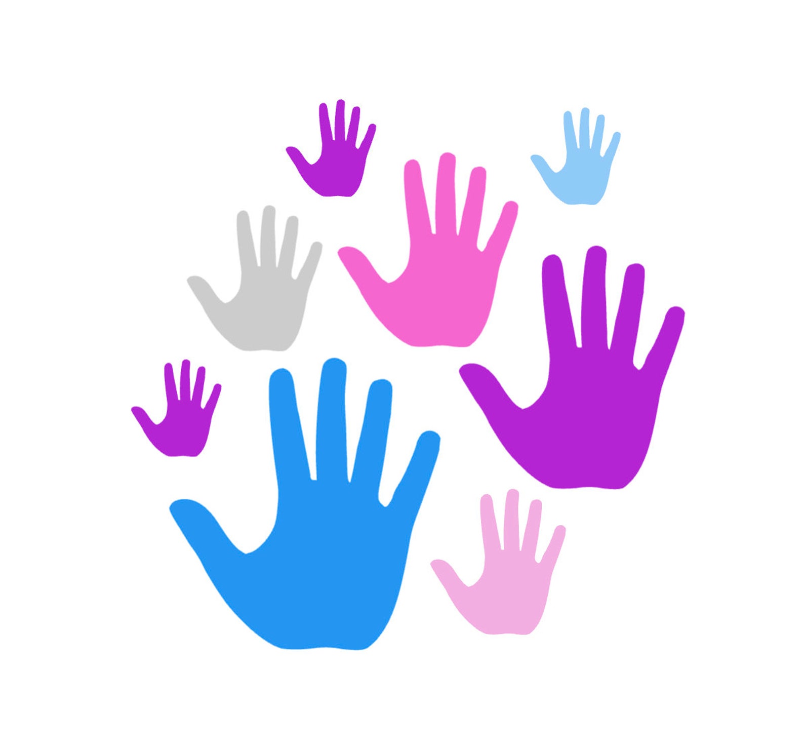 Hand Cut Outs - Hand Decor, Hand Die Cuts, Paper Hand Shapes, Hand Cut ...