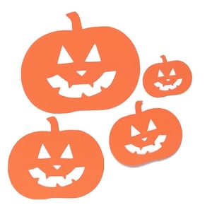 Pumpkin Paper Cut Out - Set of 25 - Halloween Jack O Lantern Paper Die ...