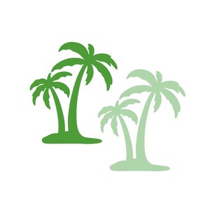 Palm Trees Cut Outs - Beach Decor, Tropical Die Cuts, Paper Palm Tree ...