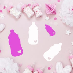 Paper Baby Bottle Cut Outs - Baby Shower Baby Bottle Decor, Baby Bottle ...