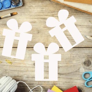 Present Cut Outs - Christmas Gift Decor, Christmas Present Die Cuts ...