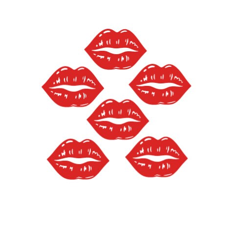 Lips Cut Outs - Paper Lips, Valentine Cut Outs, Valentines Decor ...