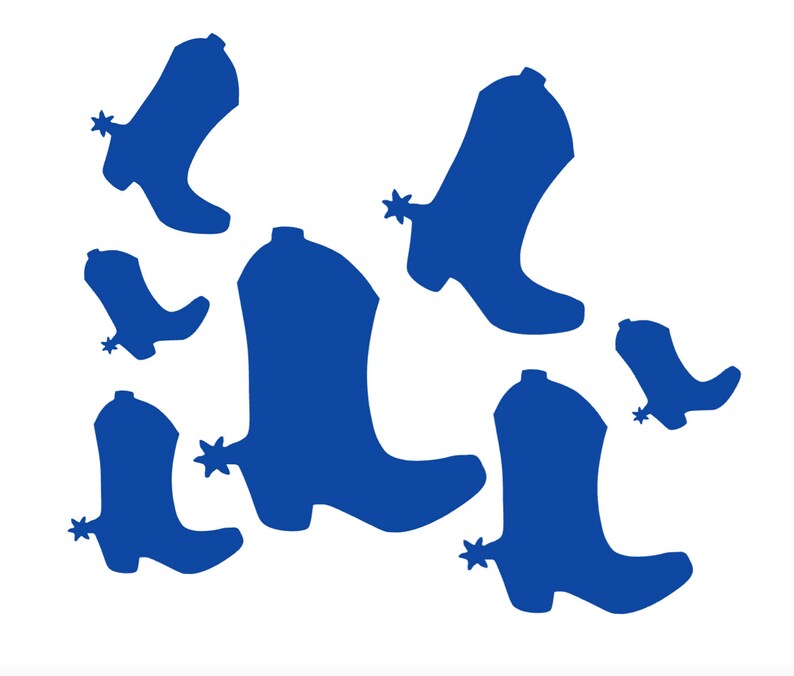 Cowboy Boot Cut Outs – Paper Cowboy Boots, Die Cuts for Western Parties ...