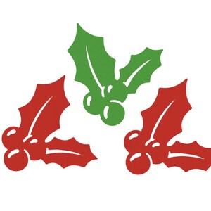 Holly and Berry Paper Cut Outs - Holly and Berry Cardstock for ...