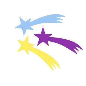 Paper Shooting Star Cut Outs - Shooting Star Shapes, Princess Birthday ...