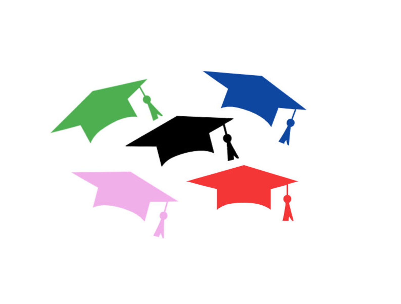 Graduation Cap Cut Outs - Paper Graduation Hat Cut Outs, Graduation ...