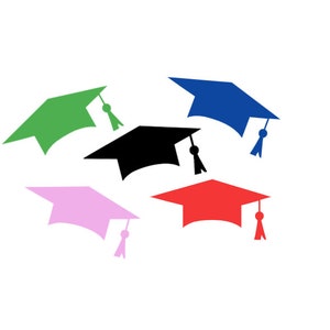 Graduation Cap Cut Outs - Paper Graduation Hat Cut Outs, Graduation ...