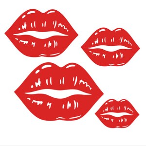Lips Cut Outs - Paper Lips, Valentine Cut Outs, Valentines Decor ...