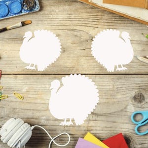 Turkey Cut Outs - Paper Turkey, Thanksgiving Decor, Thanksgiving Day ...