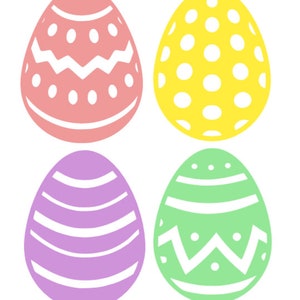 Easter Egg Cut Outs - Paper Easter Eggs Cut Outs, Easter Decor, Easter ...
