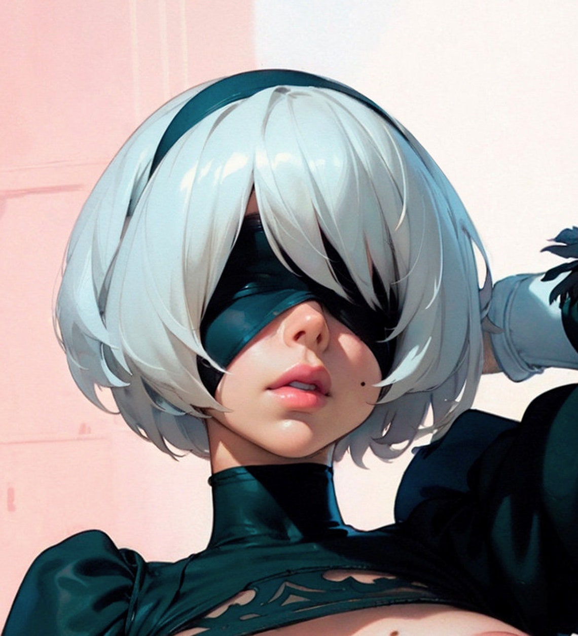 Nude Anime Girl Poster Sexy Woman 2b Yorha Nier Japanese Hot Girl Illustration Limited Ed
