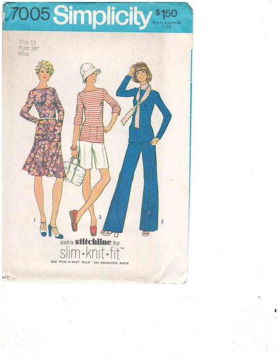 Vintage Simplicity 7005 Sewing Pattern Misses Size 12 Long - Etsy