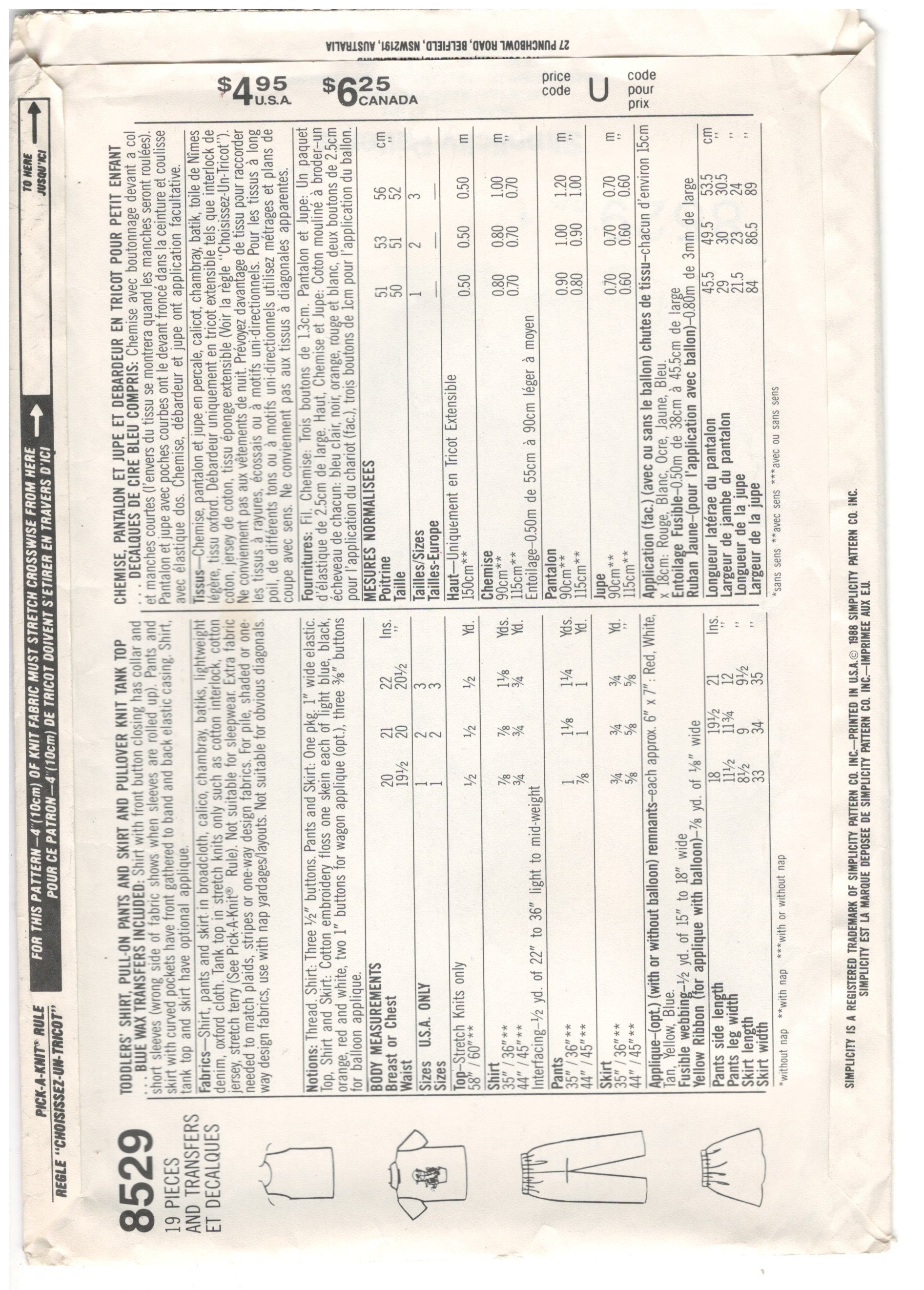 Vintage Simplicity 8529 Sewing Pattern Disney Babies Toddler - Etsy