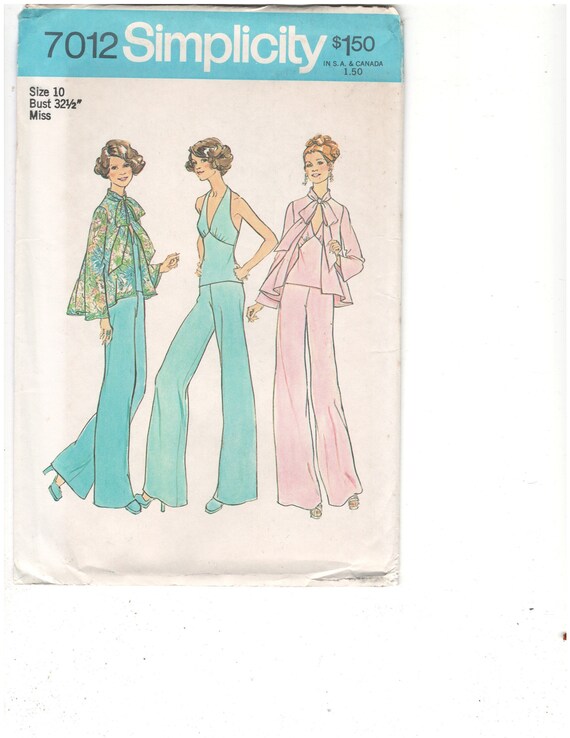 Vintage Simplicity 7012 Sewing Pattern Misses Size 10 Long | Etsy