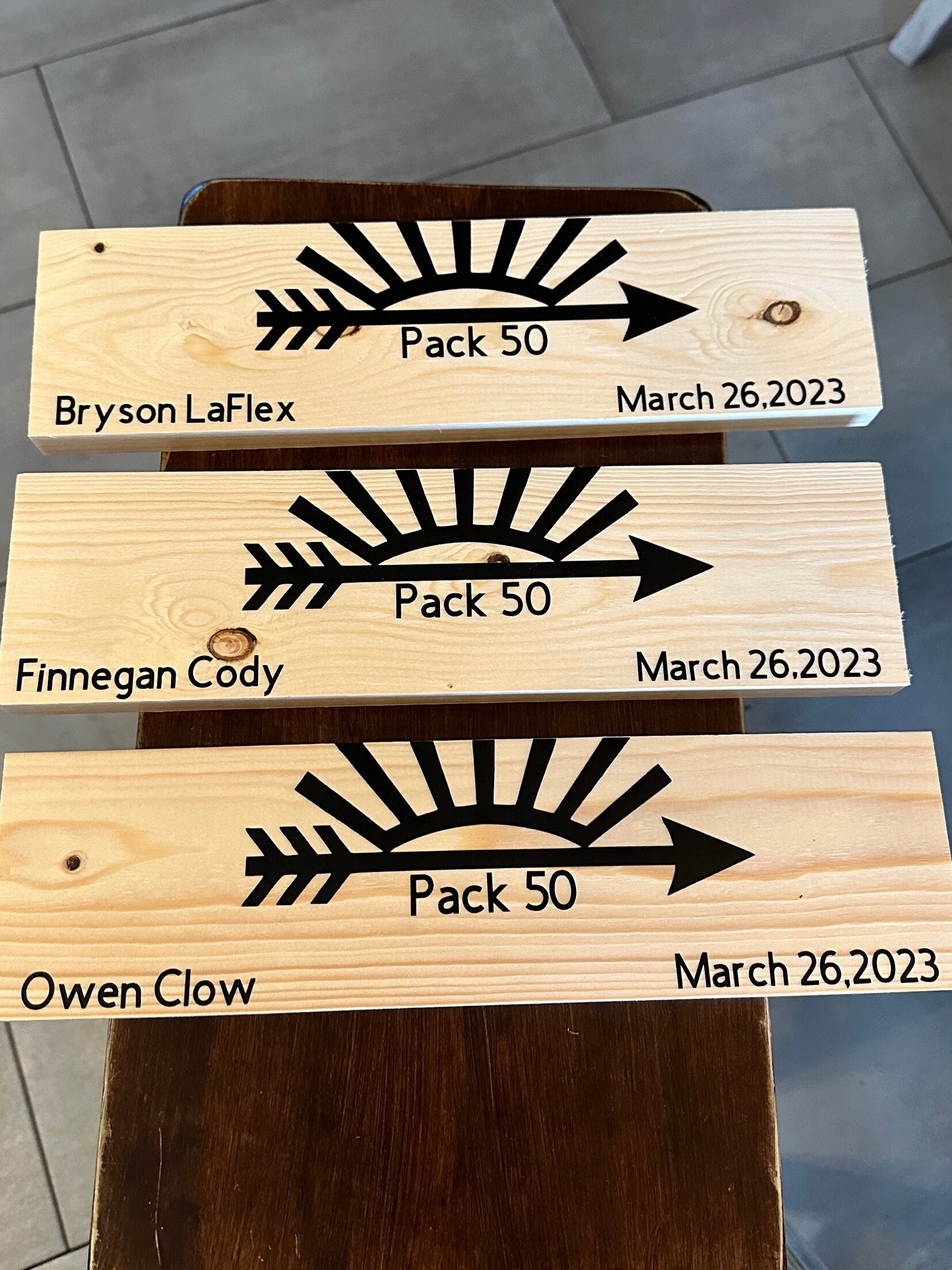 Personalized Arrow of Light Sign - Etsy