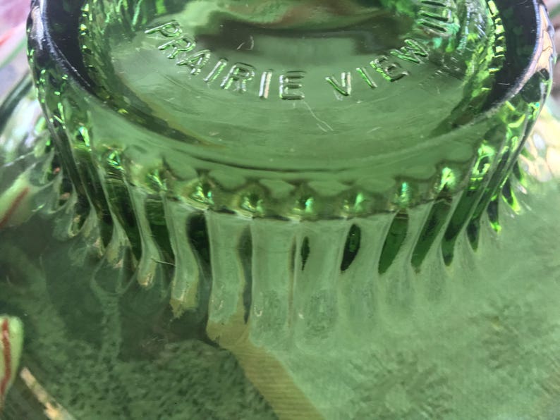 GREEN GLASS BOWL Al Randall Bowl Pedastal Bowl Vintage | Etsy