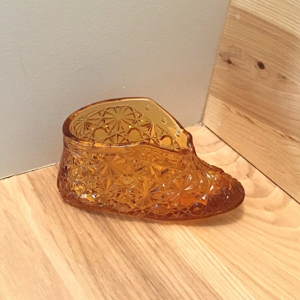 Antique Glass Shoe - Etsy