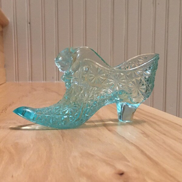 Blue Glass Shoe - Etsy