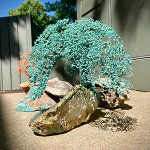 Copper Wire Tree of Life - Oxidized - on Malachite Matrix - Etsy