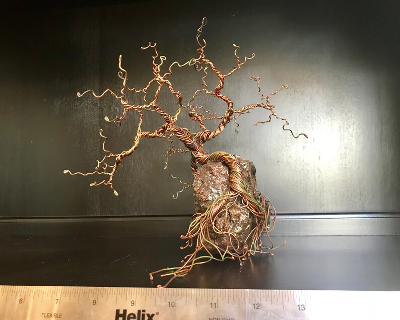 Copper Wire Tree of Life Oxidized on Copper Ore | Etsy