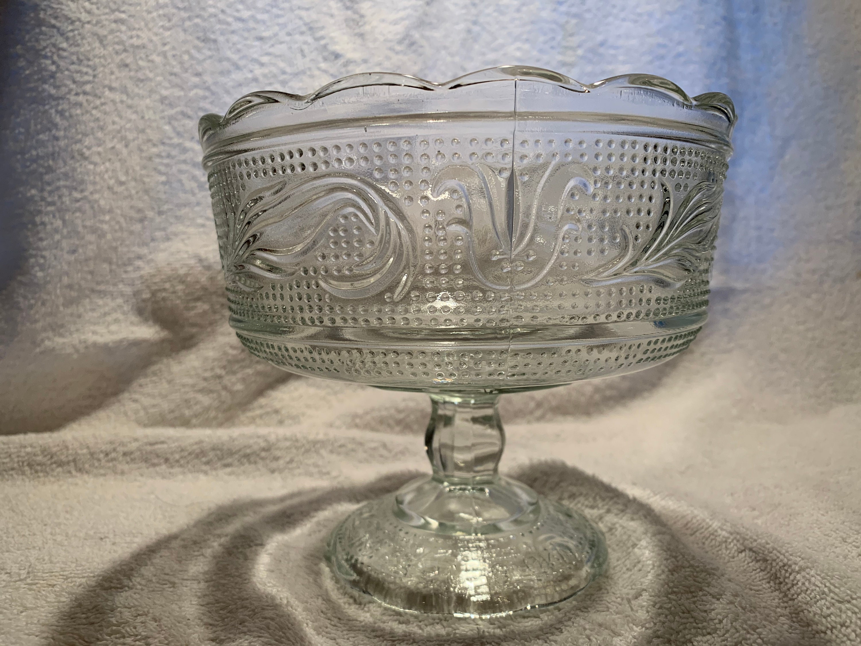 1930 Depression Glass Compote Bowl - Etsy