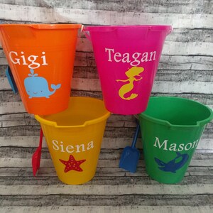 Personalized Beach Bucket Sand Bucket Fun in the Sun Beach Pail Beach ...