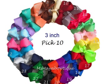 3 Inch Hair Bows | Etsy