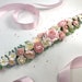 Floral Sash for Dress, Pink and White Flower Belt for Flower Girls ...