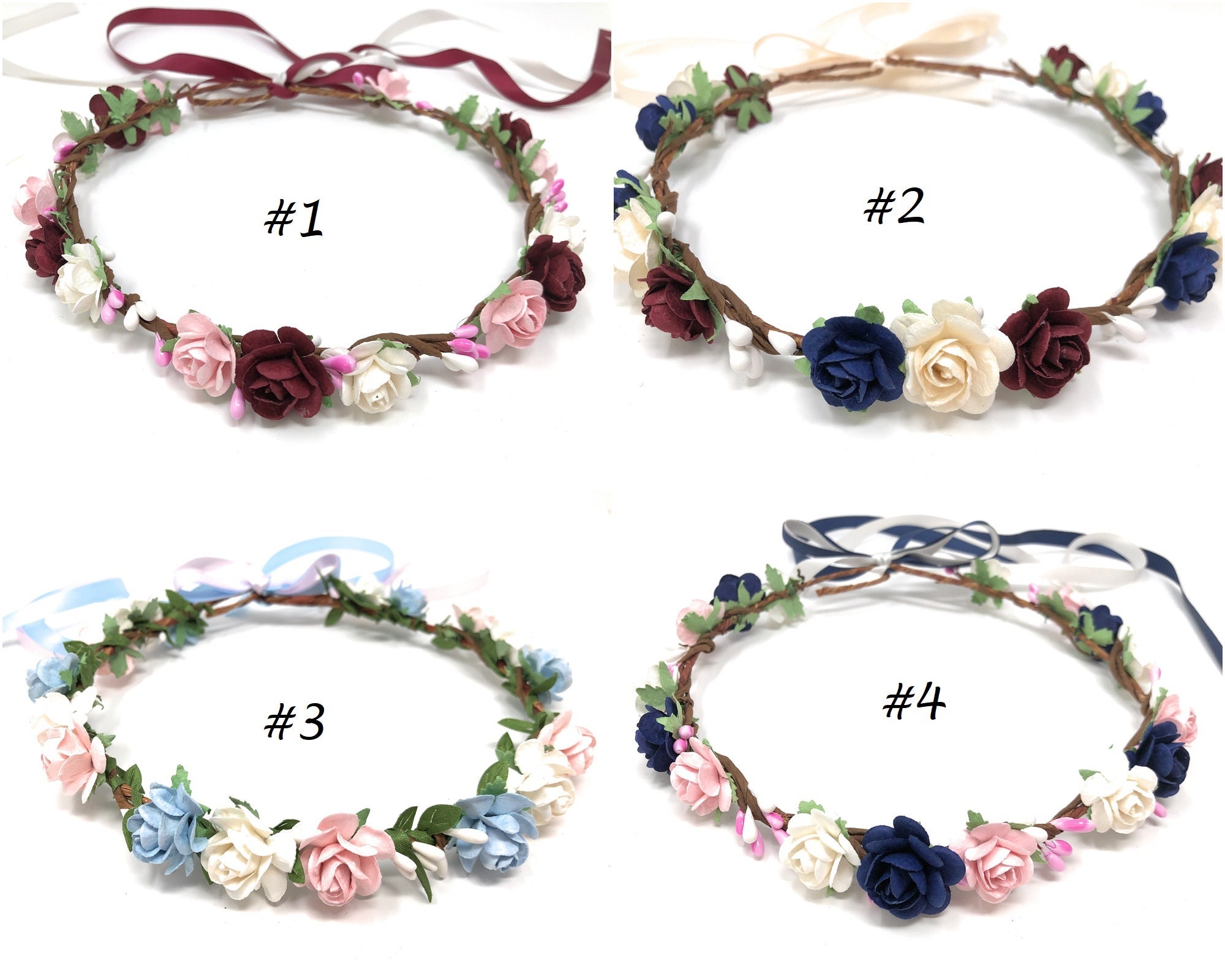 Flower Girl Headband Flower Headband Wedding Flower Girl | Etsy